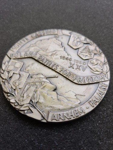 1969 PANA Poland Battles For Freedom Silver Medal Monte Cassino | eBay