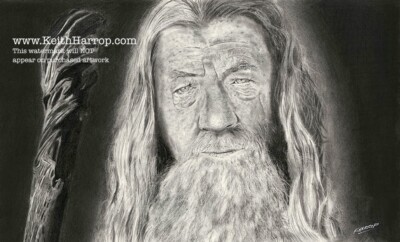 Gandalf - Lord of the Rings. PRINT - Stunning pencil art 12" x 19" | eBay