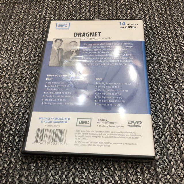 Dragnet (DVD, 2003, 2-Disc Set) for sale online | eBay