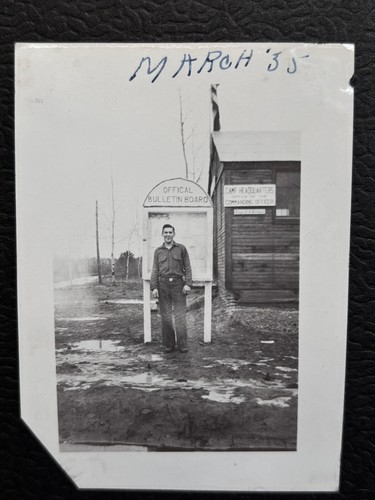 PHOTO MARCH 1935 CIVILIAN CONSERVATION CORPS CO 635 ONTONAGON MICH JAKE ...