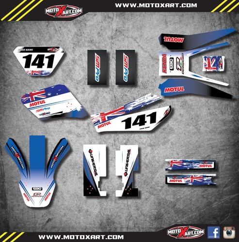 Yamaha TTR 250 - 2006 - 2009 Full custom sticker kit AUSSIE PRIDE style ...