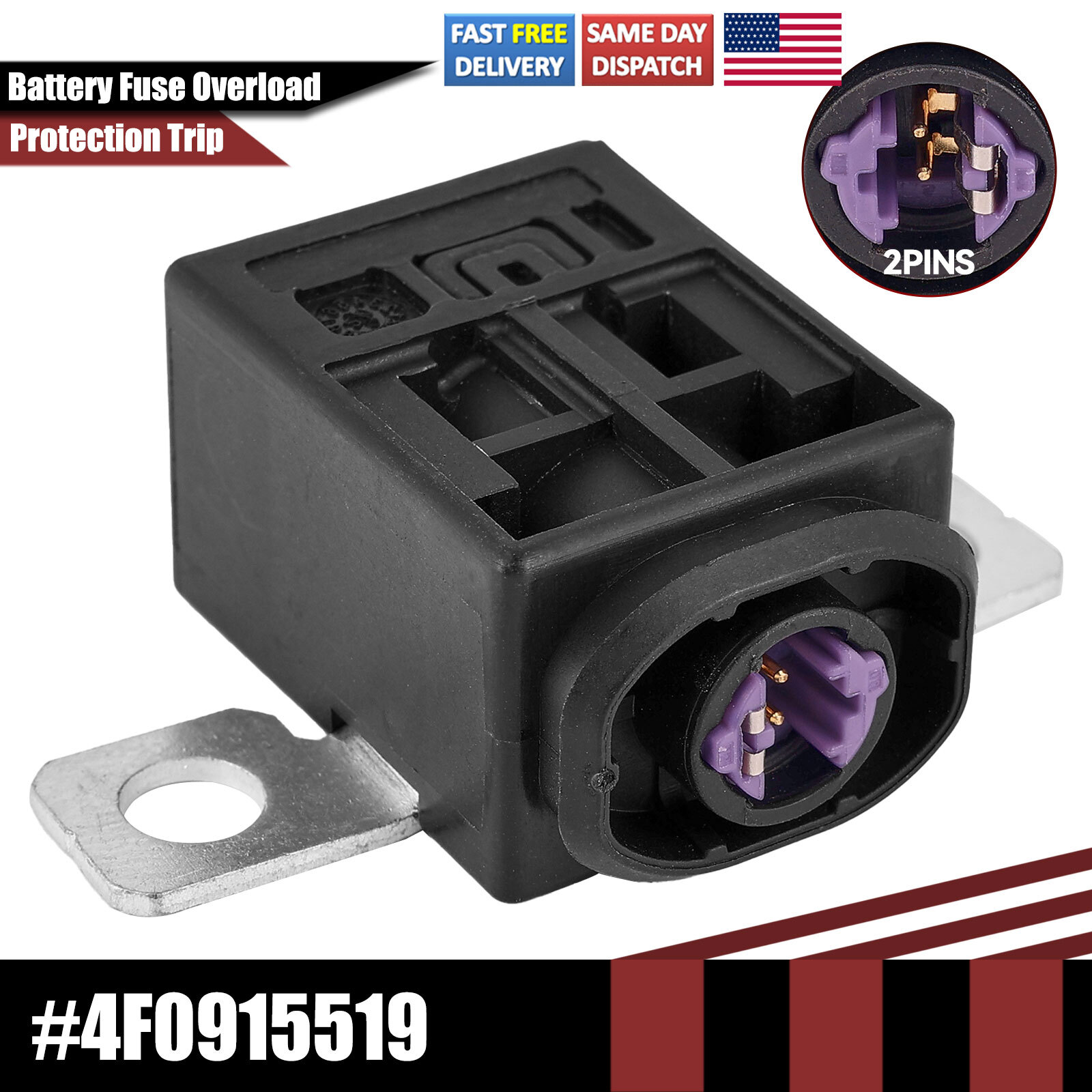 Battery Cut Off Fuse Overload Protection Trip 4F0915519 For Audi A3 A4 ...