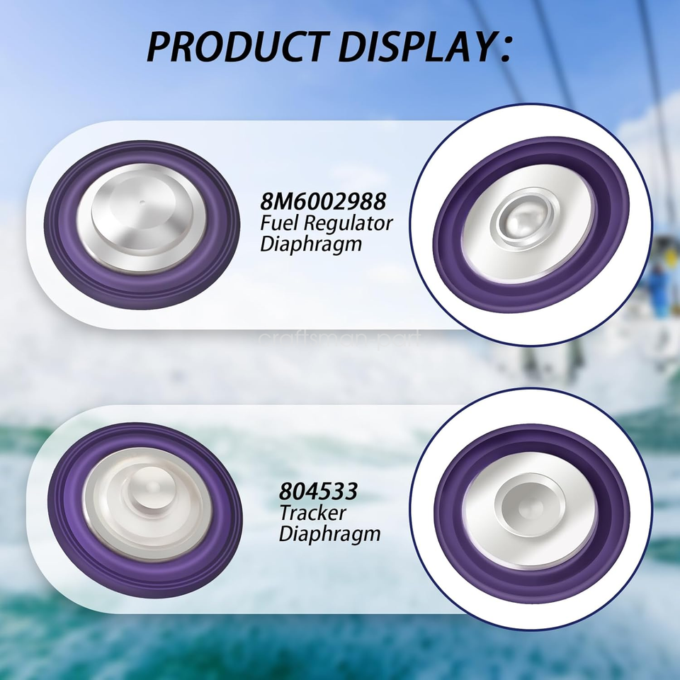 804533 8M6002988 Fuel Regulator Diaphragm Combination For Mercury ...