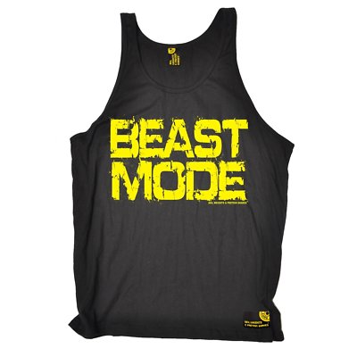 Beast Mode SWPS UNISEX VEST singlet birthday gift workout gym fitness ...