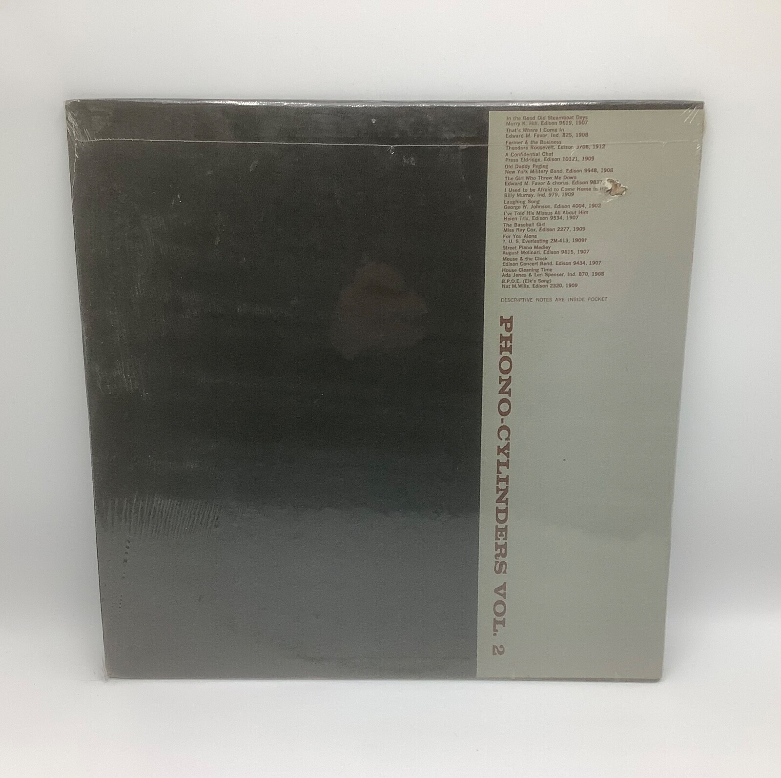 Edison Military Band-Phono Cylinders Vol. 2- 1961 12” Folkways Records ...