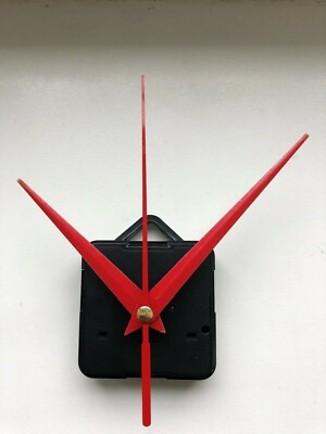 Clock Movement - Red Quartz Sweeping Hands - AA Battery Powered ...
