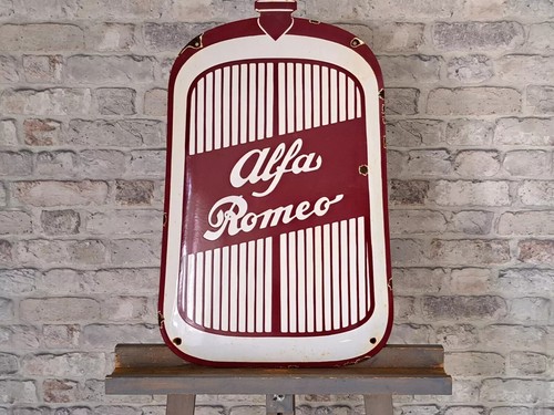 ALFA ROMEO Enamel Sign 22x14.6" (56x37cm) Nice Street Garage Porcelain ...
