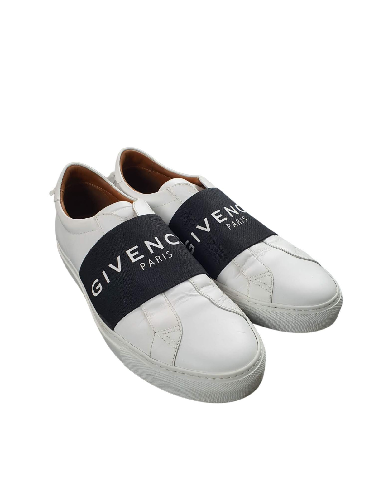 Givenchy White Leather Sneakers Spellout Slip On Size… - Gem