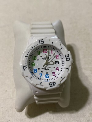 Casio LRW-200H White Resin/Rainbow Numerals Dial Womens Sport Watch New ...