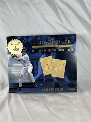 Cal Ripken Jr. Limited Edition 23k Gold Card Factory Sealed 15329/20000 ...