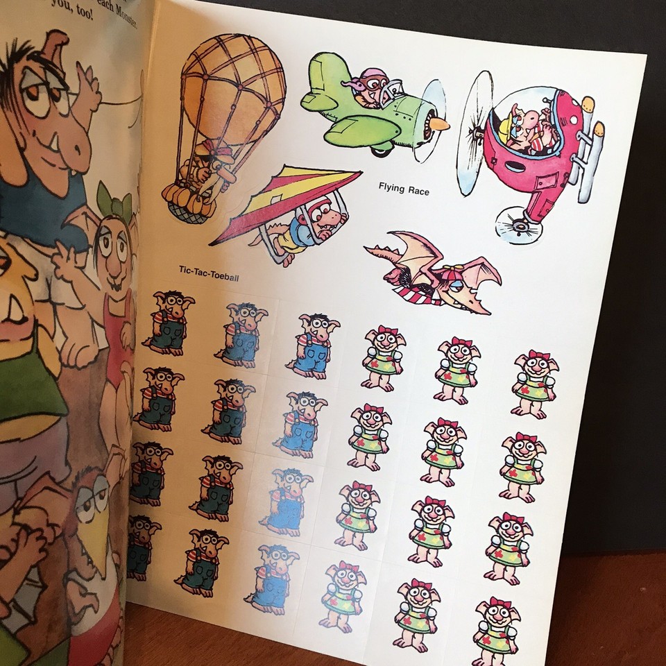 Vtg 80s Mercer Mayer LITTLE MONSTER’S SPORTS FUN Sticker Book 1984 ...