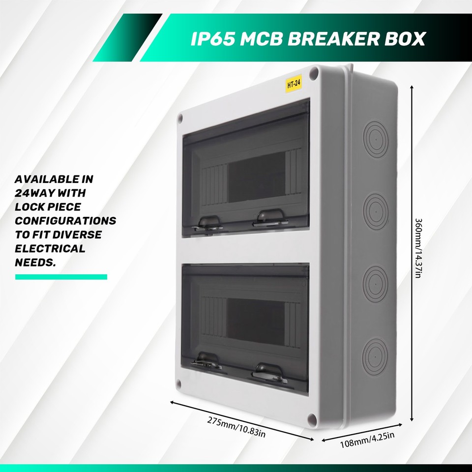 HTSeries Box 24WAY IP65Waterproof Distribution Box Outdoor ABS ...