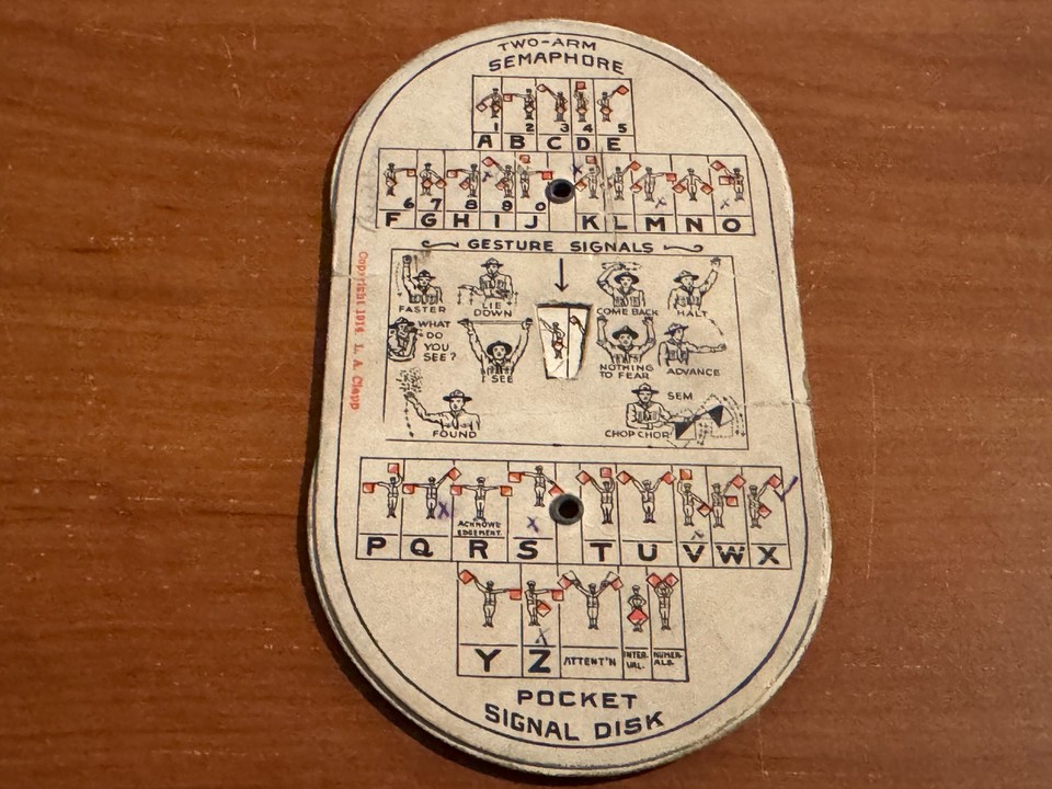 BSA, Vintage International Morse Code Pocket Signal Disk, Copyright ...
