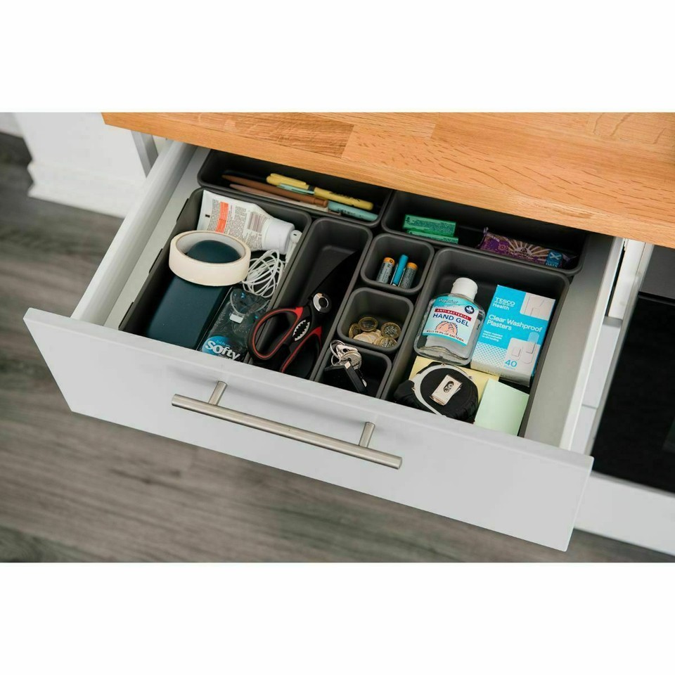 8pcs Desk Drawers Tidy Divider Tray 3-Size Interlocking Drawer ...