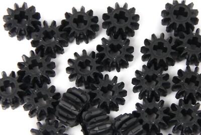 LEGO Technic cogs gears (x 20 pieces) black 12 tooth bevel part: 32270 ...