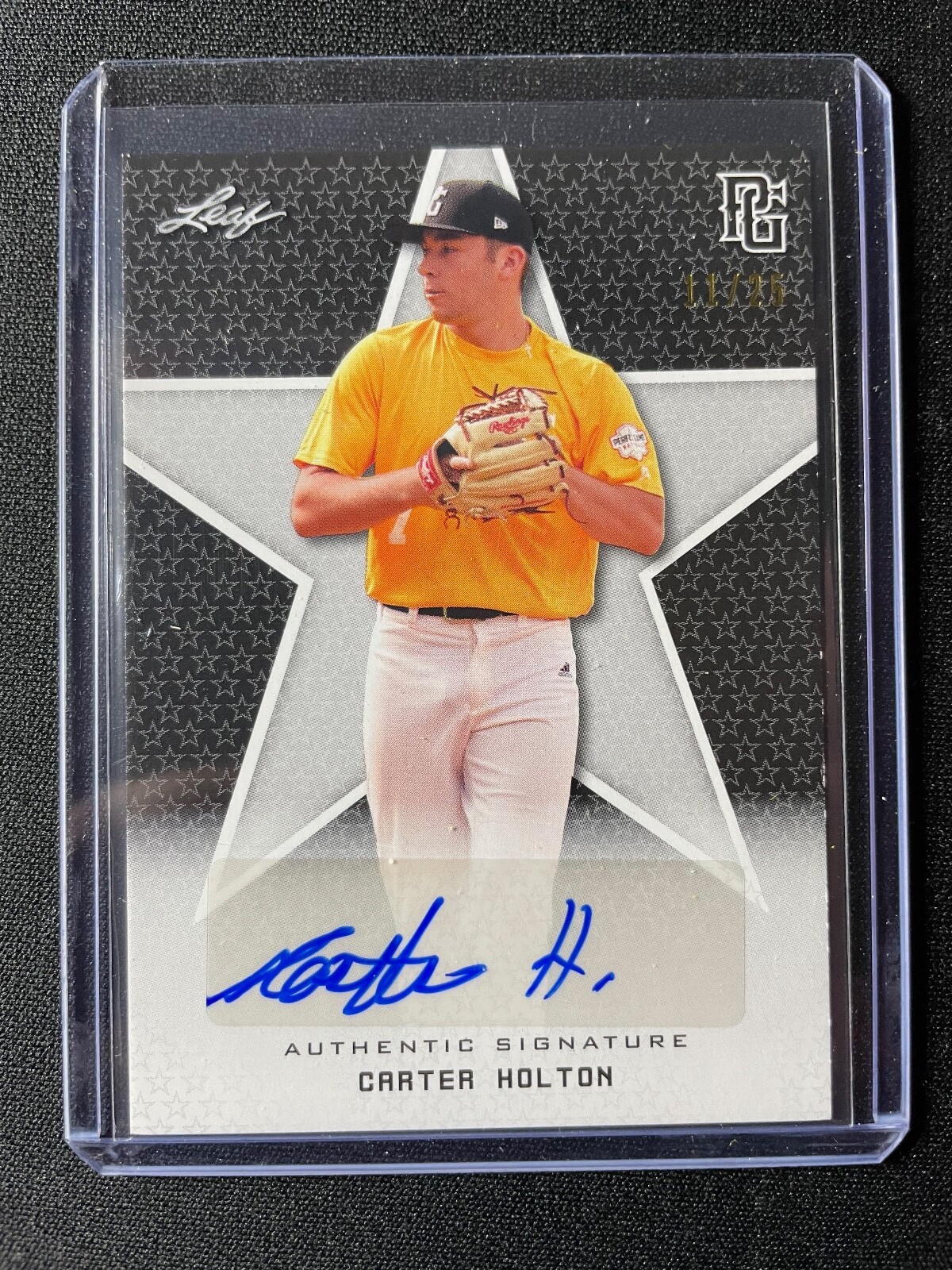2020 Leaf Perfect Game Carter Holton Autograph Black #11/25 Braves ...