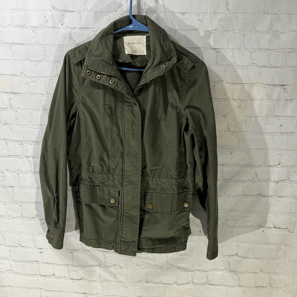 By Together You and I Military Utility Cargo Jacket Desert Olive Green ...