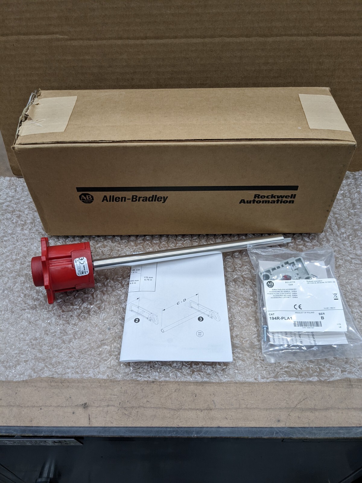 Allen-Bradley 194R-N1 Internal Operator Handle, 12" Shaft | eBay