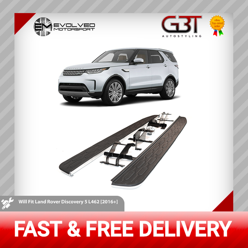 FOR LAND ROVER DISCOVERY 5 L462 SIDE STEPS RUNNING BOARDS BLACK AND ...