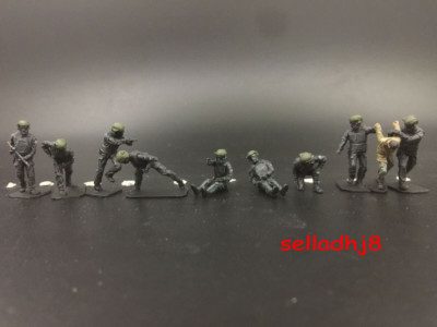 Unpainted 1/72 Russian FSB 9 Police & a Terrorist Figures Resin Model ...