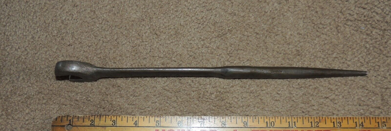 VINTAGE 14-1/2" BERYLCO 7/8" SAE, 1/2"USS SIZING Iron Workers Spud ...
