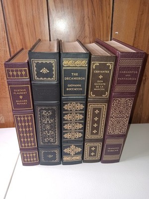 Franklin Library 5 Book Lot Classics Tolstoy Flaubert Boccaccio ...