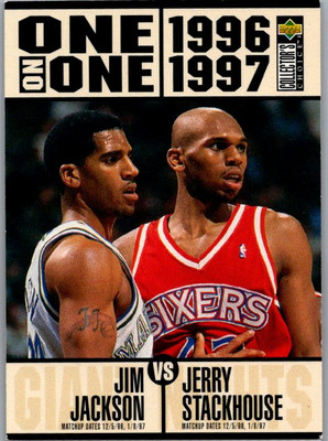 1996-97 Collector's Choice #5 Jim Jackson / Jerry Stackhouse One on One ...