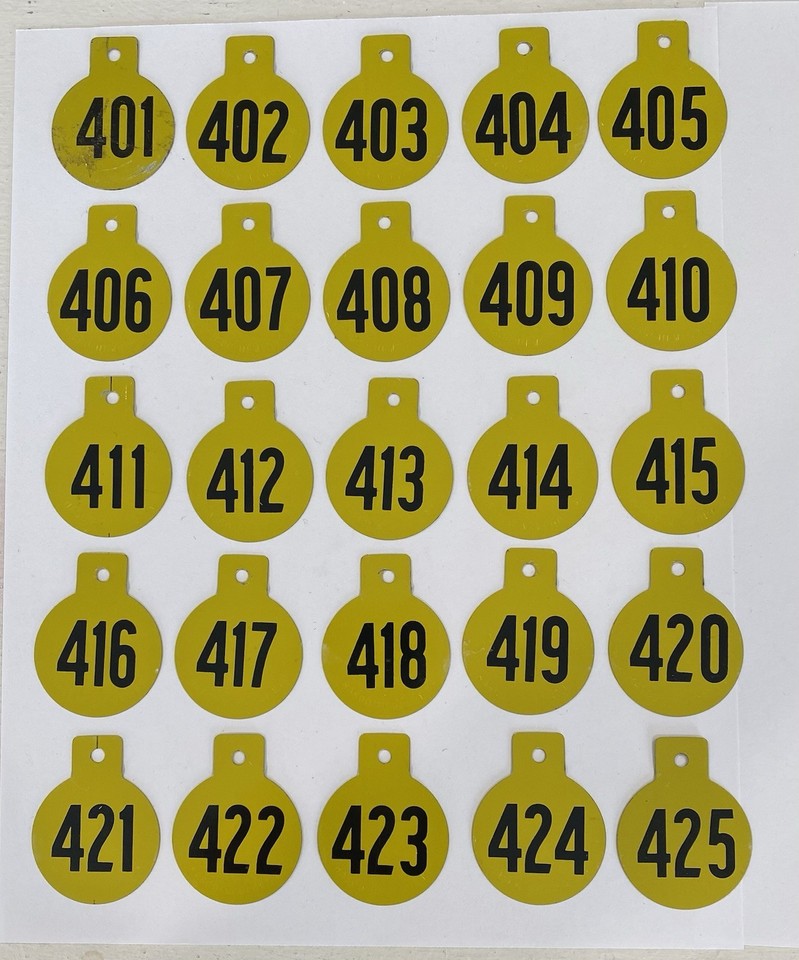 Vtg Hasco Metal Livestock Ear Tags Double Sided Lot 25 Cow Number ...