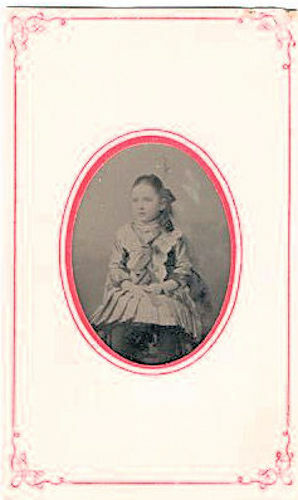 1860-1869 Tintype Pretty Girl in Fancy Dress Original Paper Frame ...