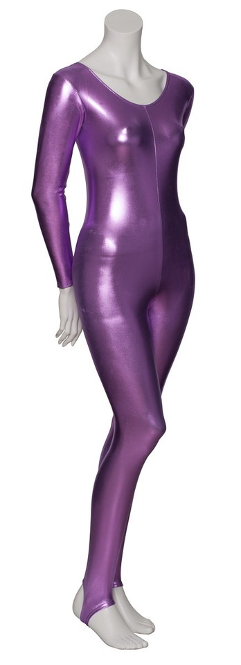All Colours Shiny Metallic Dance Fancy Dress Long Sleeve Catsuit KDC012 ...