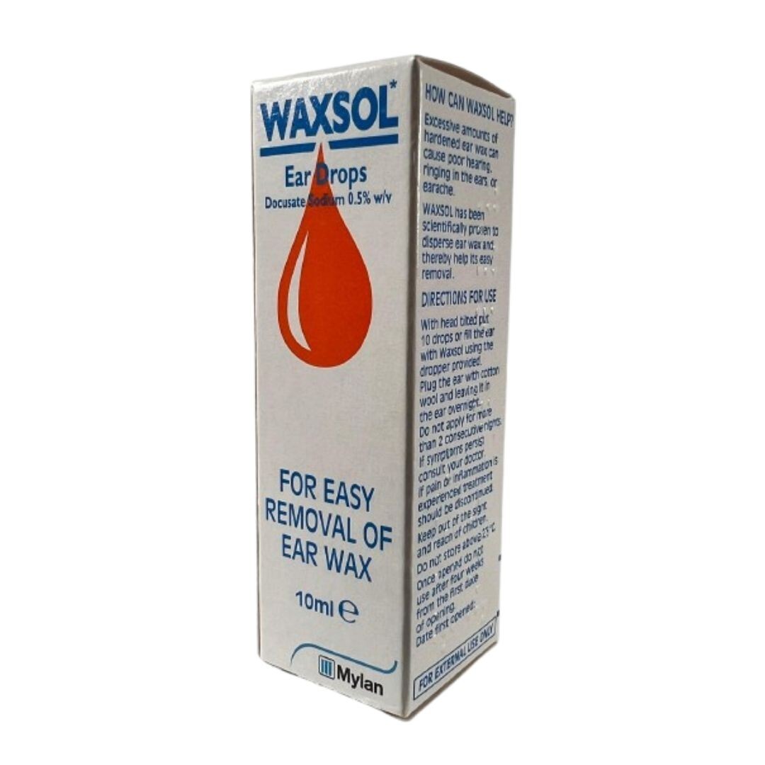 Waxsol Ear Drops 0.5% Effective Easy Removal, Softens Hardened Ear Wax ...