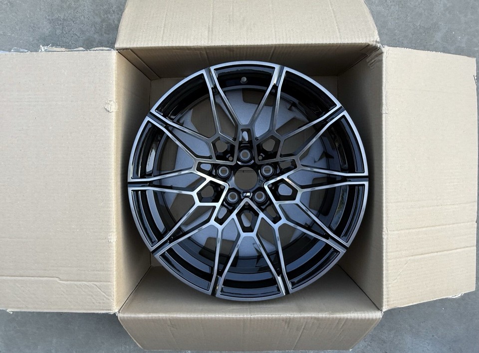 FOUR BRAND NEW OEM BMW G80 M3 G82 G83 M4 Black W/ Polished Face 826M ...