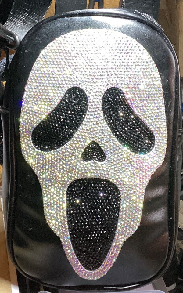 SCREAM GHOSTFACE SCARY MOVIE CROSSBODY/SHOULDER BAG/PURSE CRYSTAL AB ...