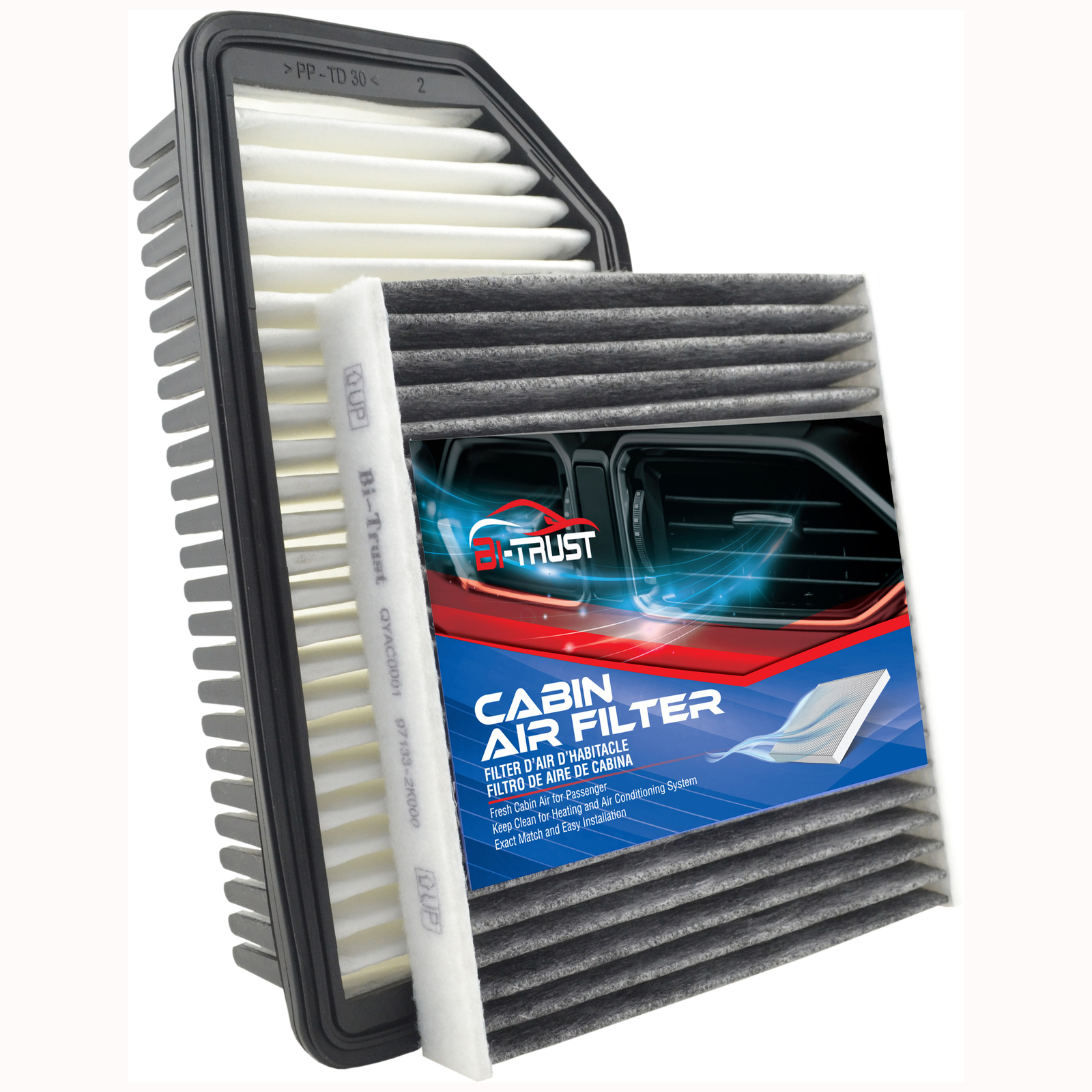 Engine Cabin Air Filter Combo Set for Kia Soul 2010-2011 28113-2K000 ...