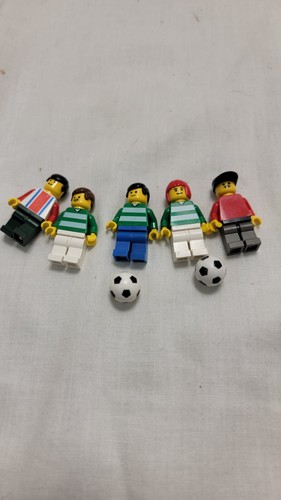 Lego Soccer Player Lot of 5 Green/White Figure Minifigures w Soccer ...