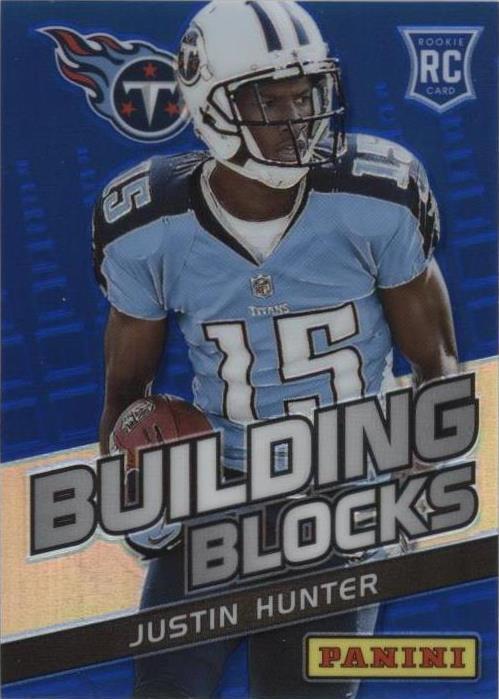 2013 Panini Monster Box - Prizm Building Blocks Justin Hunter #10 Blue ...