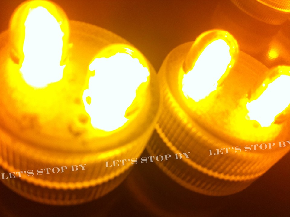 25 SUPER Bright Dual LED Tea Light Submersible Floralyte Party Wedding ...