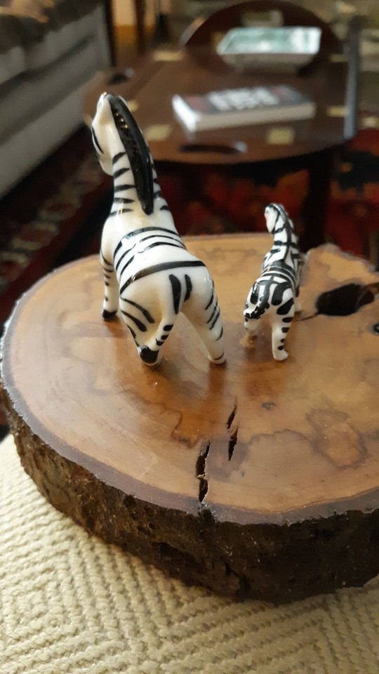 2 Vintage BONE CHINA ZEBRA Figurines 1960's Era | eBay