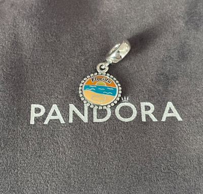 Pandora Florida Exclusive Charm Beach Pendant S925 Sterling Silver | eBay