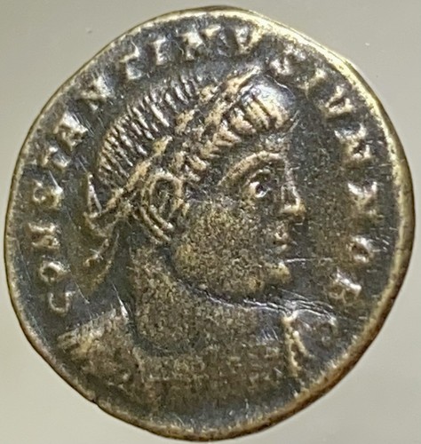 Emperor Constantine II 2 Roman Soldiers Ancient Coin 330-336AD Gloria ...