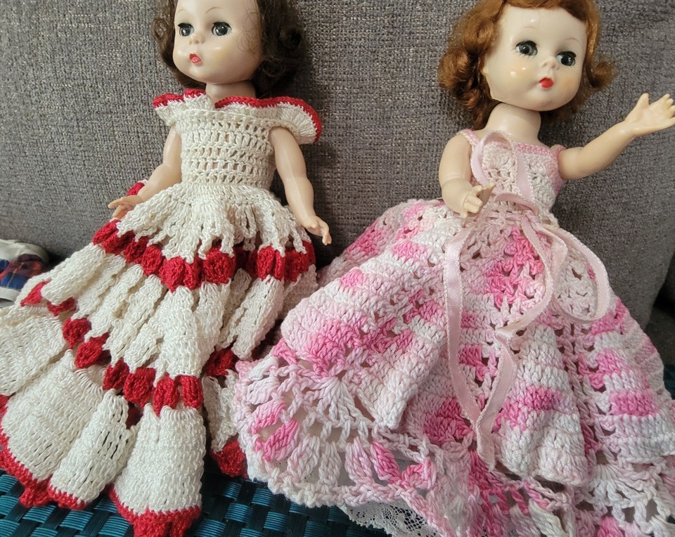 2 Vintage Madame Alexander Wendy Kins Dolls, Clothes & Mindy Case SLW ...