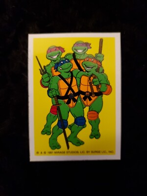 Teenage Mutant Ninja Turtles Hostess Pudding Pie Sticker TMNT 1991 ...