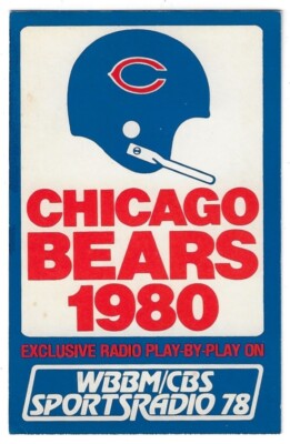 1980 Chicago Bears NFL Football Schedule !!! WBBM/CBS 78 & Stroh's | eBay