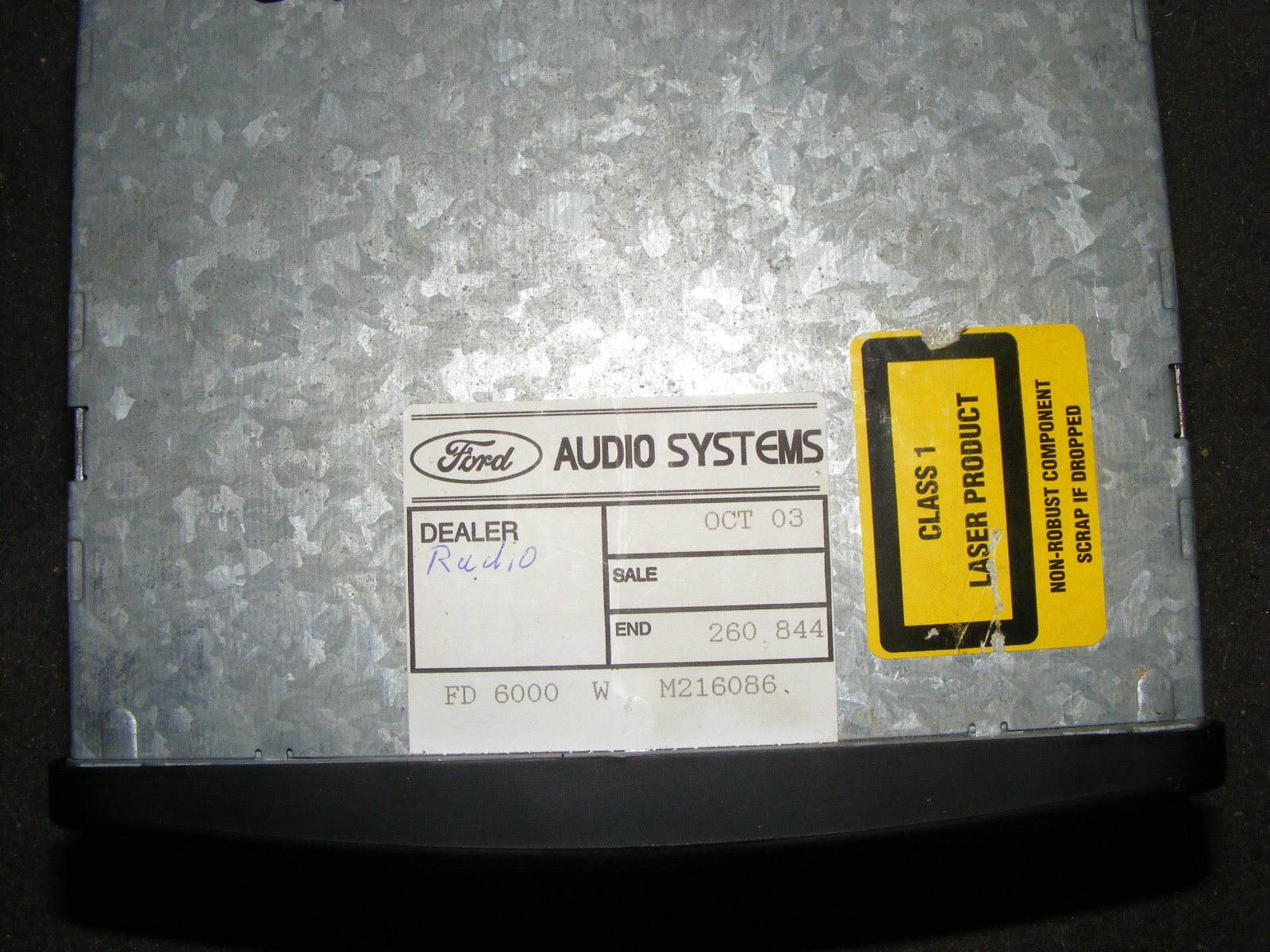 Ford 6000 CD RDS EON 97AP18C815HA Autoradio - Schwarz mit Radio Code | eBay