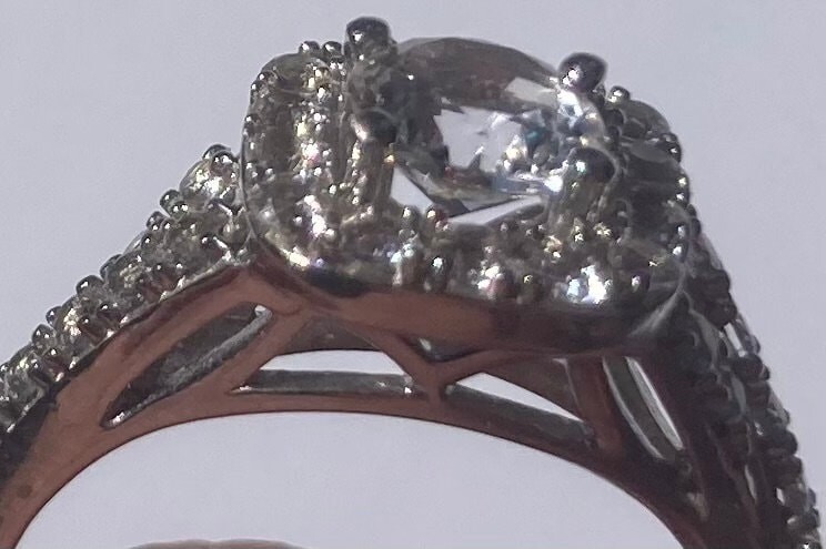 Vintage Sterling Silver Ring, SK9, Nice Platinaire Diamond Ring, Tested ...