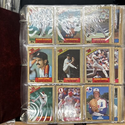 1987 Topps Baseball Complete Set 792 Cards Hand Collated In Binder | eBay