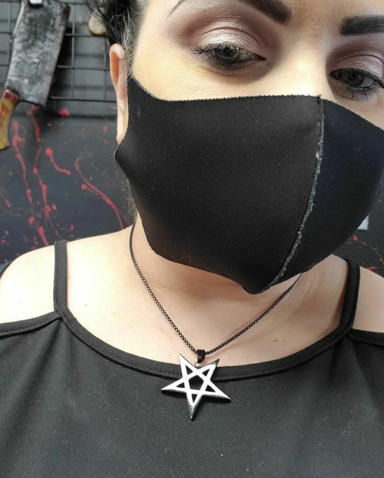 Pentagram Black Flat - goth punk occult satanic pagan witchcraft alt | eBay