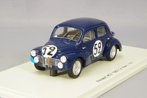 Spark S5214 1/43 Renault 4CV 1063 '51 Le Mans 24H #52 J.Sandt P.Moser ...
