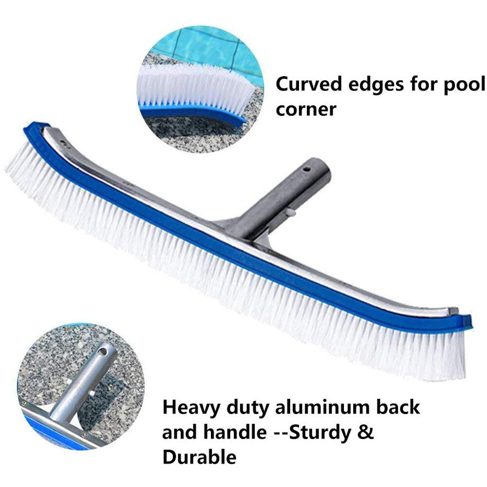 Pool Brush Head Strong 18" Aluminium Swimming Pool Spa Hot Tub Cleaning ...
