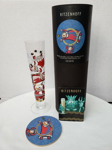 Ritzenhoff Pilsner Beer Glass 1010091 Valentine Edelmann 2003 Cylinder ...